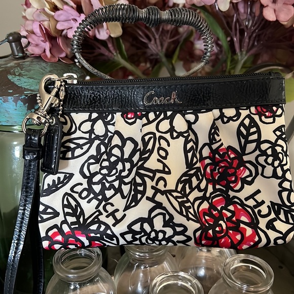 Coach | Bags | Coach Graffiti Floral Wristlet | Poshmark